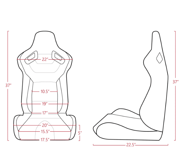 SR-X Premium Sim Racing Seat w/ Diamond Stitching - Sim Seats